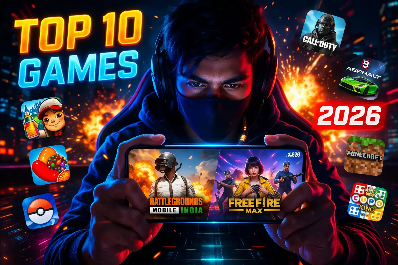Top 10 Mobile Games in India 2026 - Time Iconic